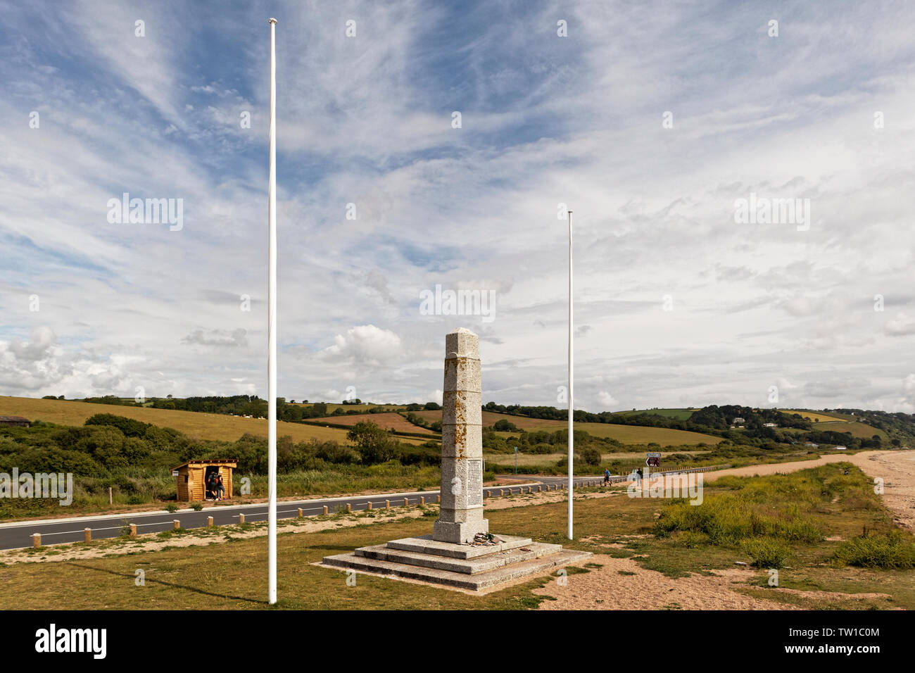 Slapton Sands Monument Beach Stock Photo - Alamy
