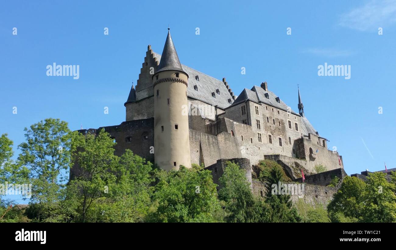 Castle Bourscheid Luxembourg Stock Photo - Alamy