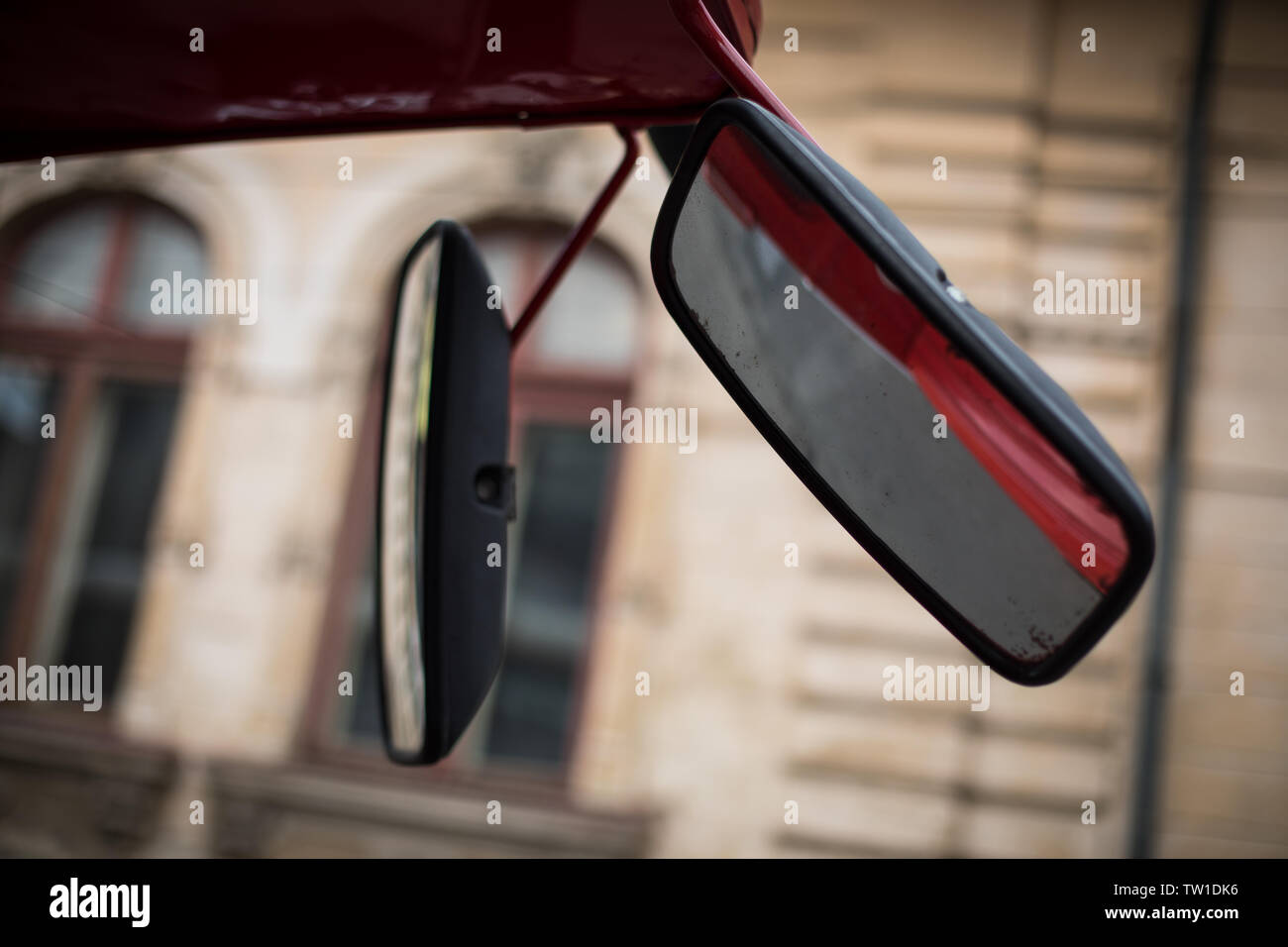 Rear view mirror bus hi-res stock photography and images - Alamy