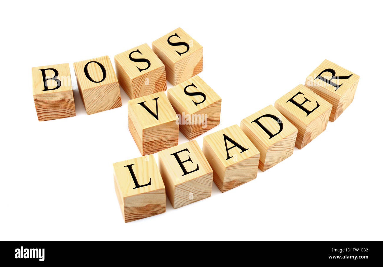 Leader vs manager Cut Out Stock Images & Pictures - Alamy