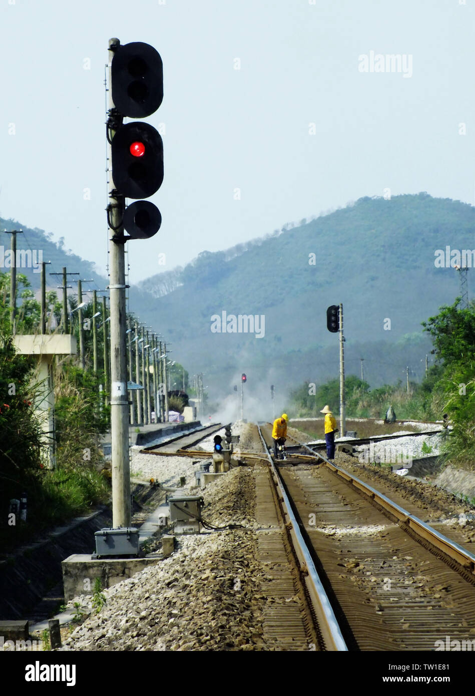 Railway, transportation system, train, railway train, industry, people ...