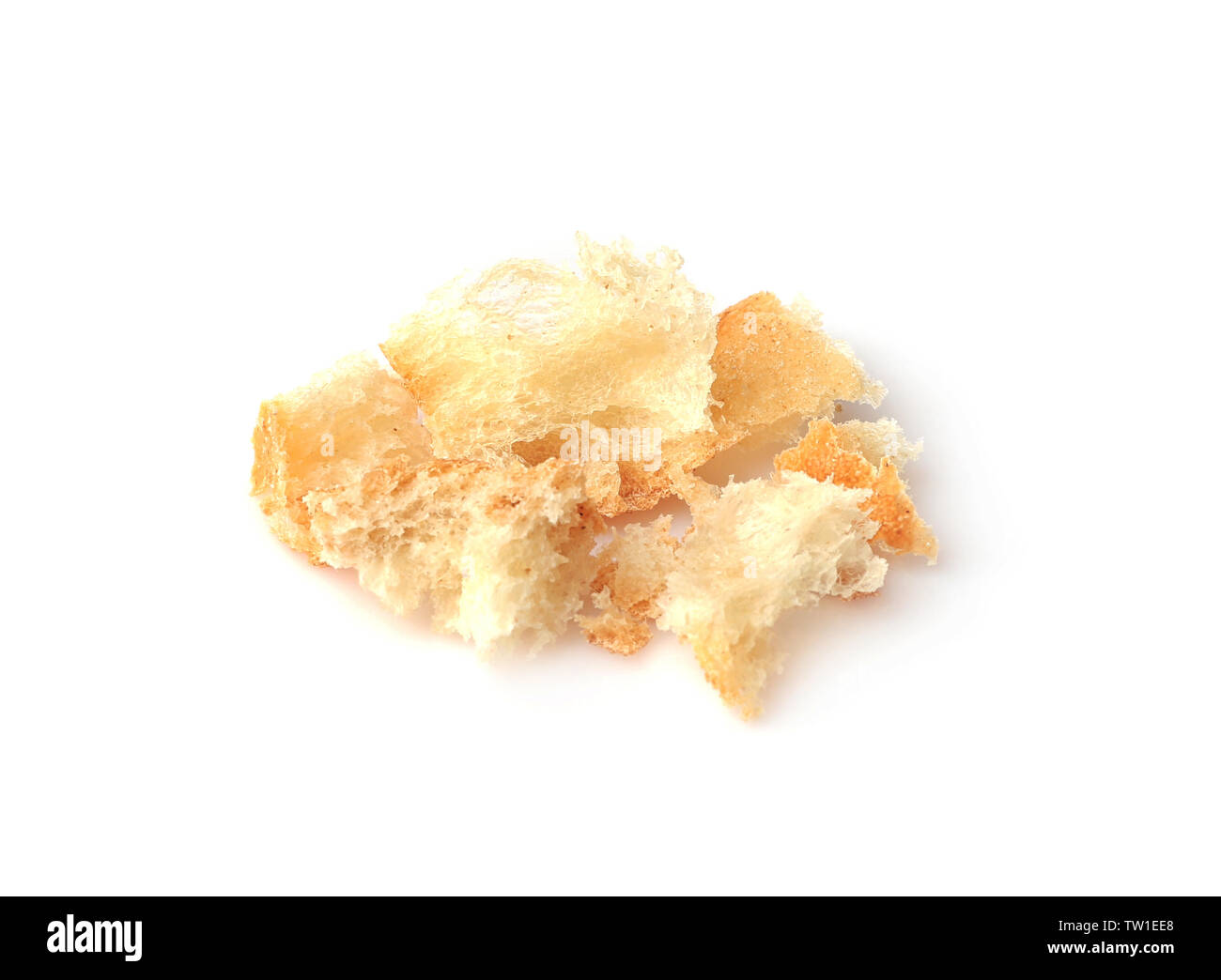 Bread crumbs on white background Stock Photo - Alamy