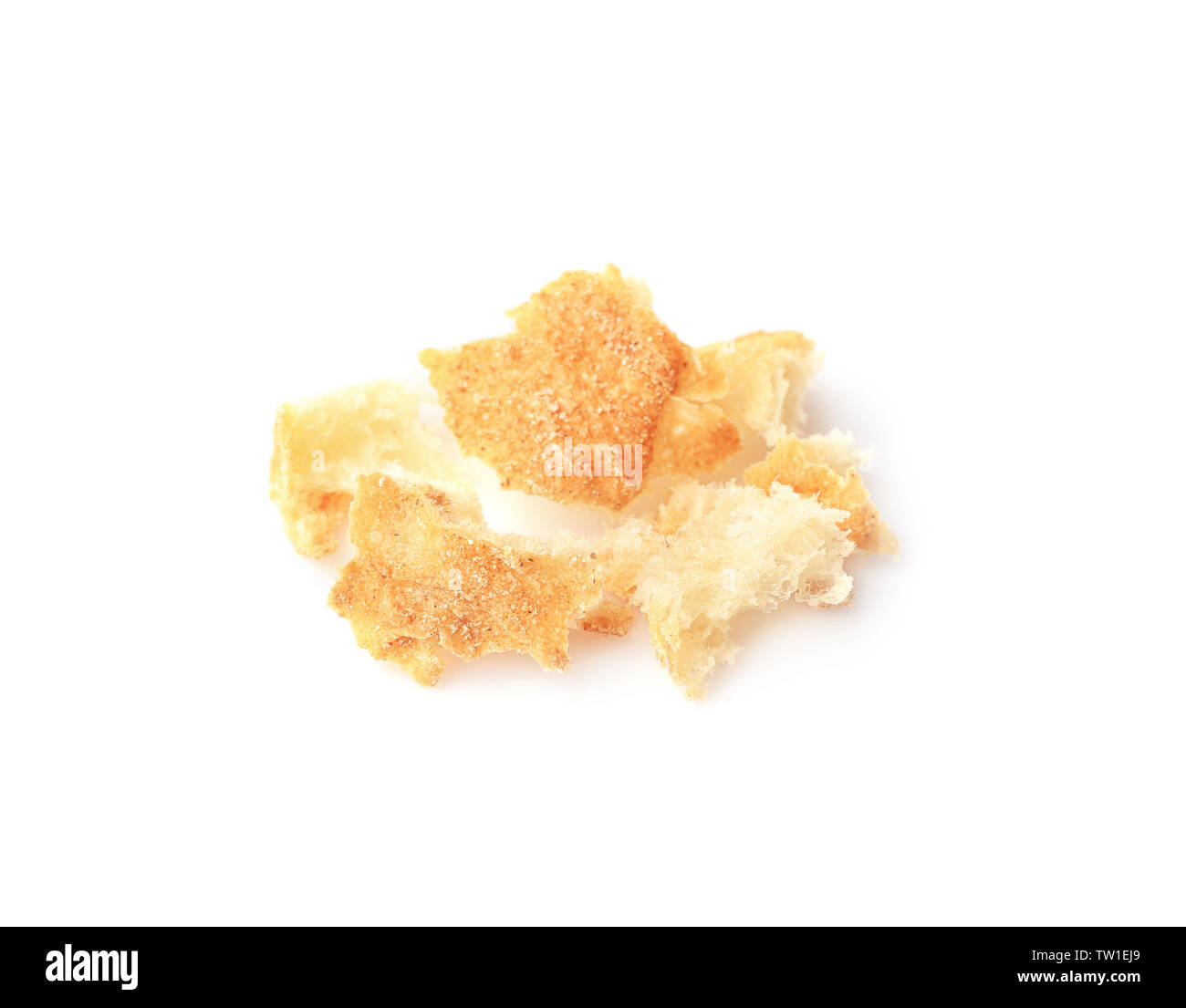 Bread crumbs on white background Stock Photo - Alamy