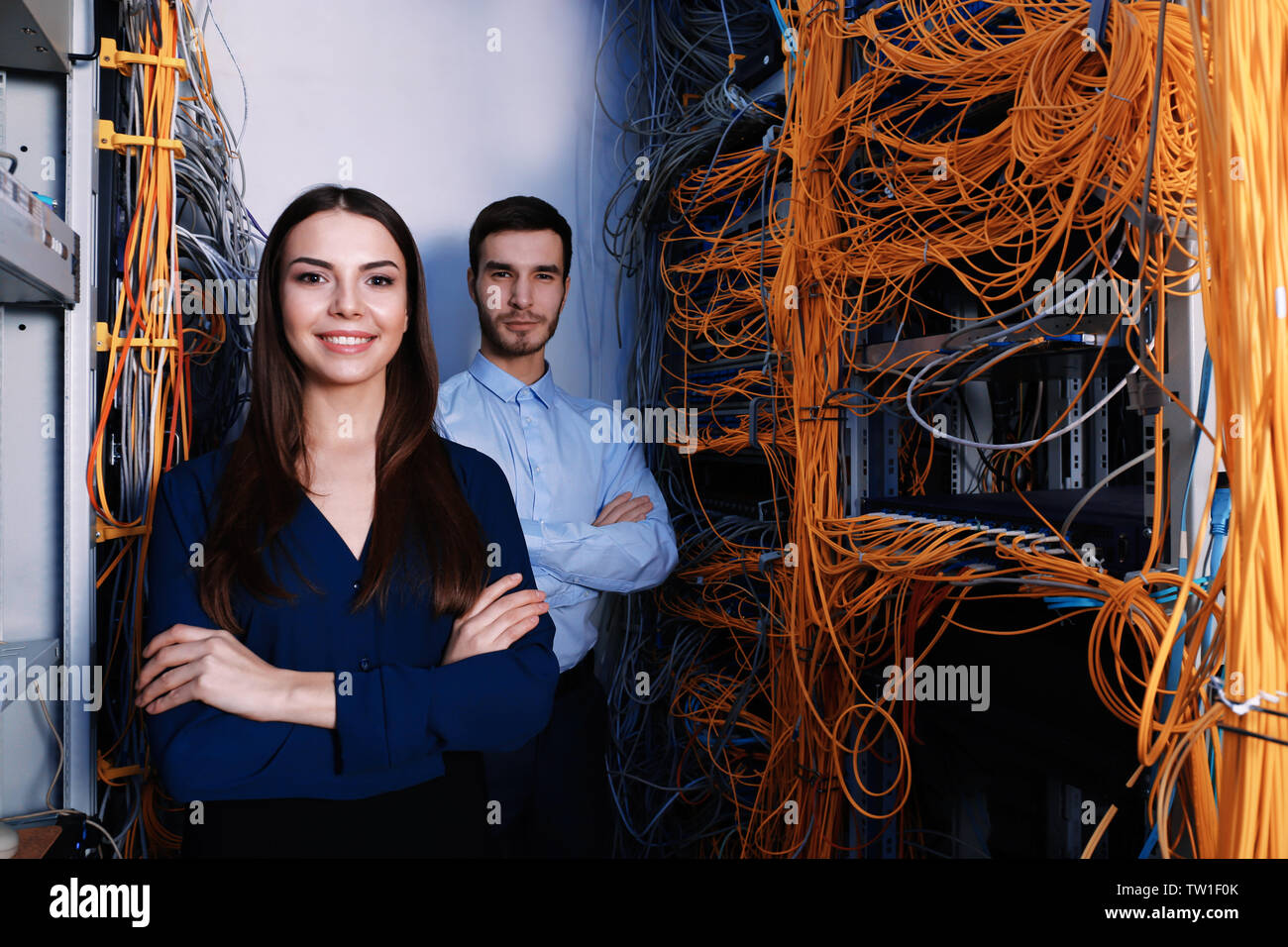 Network engineers in data hi-res stock photography and images - Alamy
