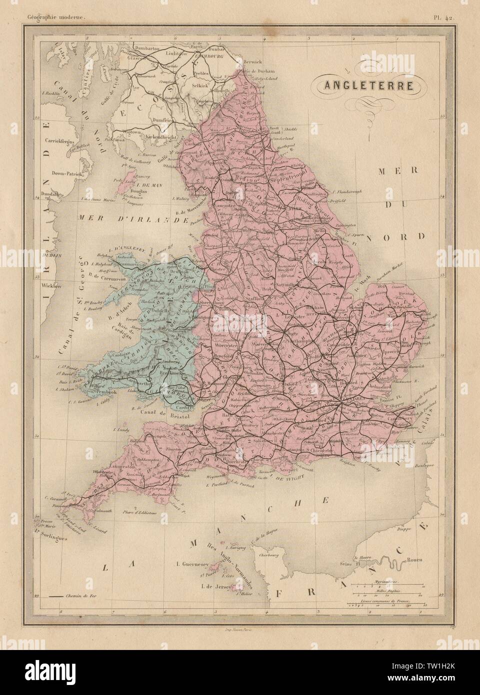 Malte brun map of the british isles hi-res stock photography and images ...