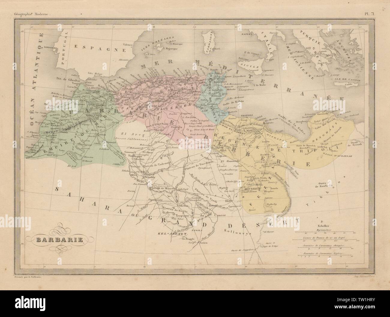 Map of barbary coast hi-res stock photography and images - Alamy