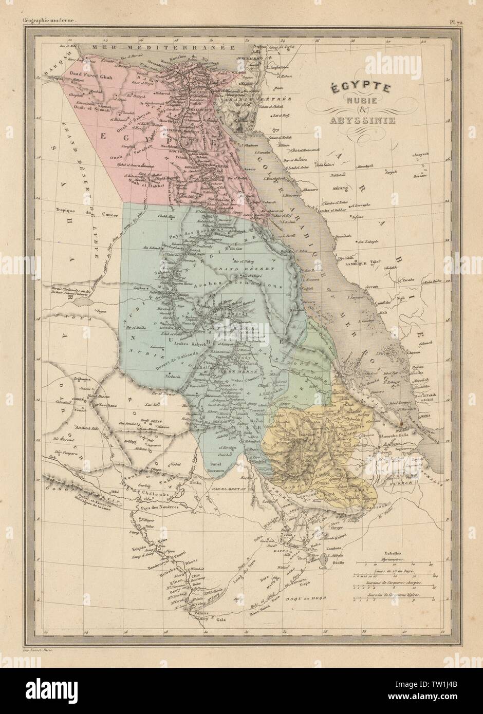 19th century map of abyssinia ethiopia hi-res stock photography and ...