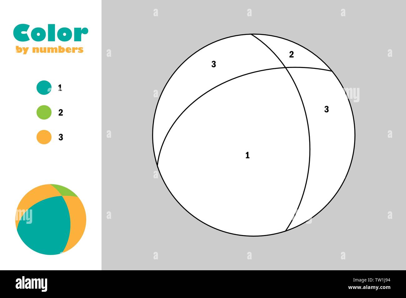 Coloring page ball hi-res stock photography and images - Alamy
