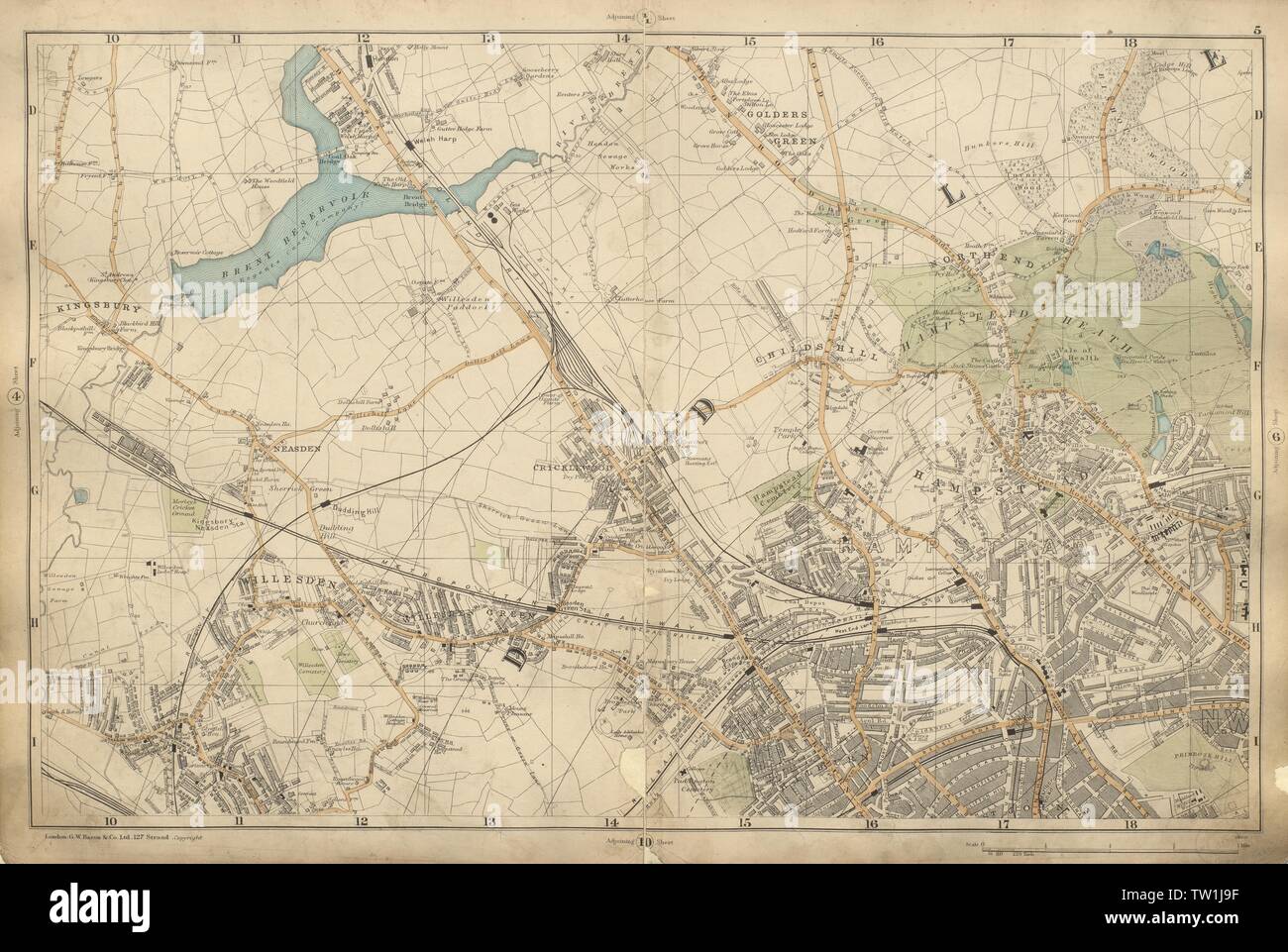 London street map 1900 hi-res stock photography and images - Alamy