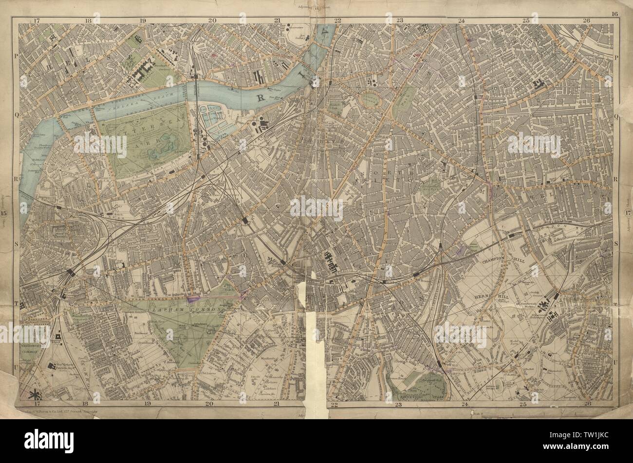 London street map 1900 hi-res stock photography and images - Alamy