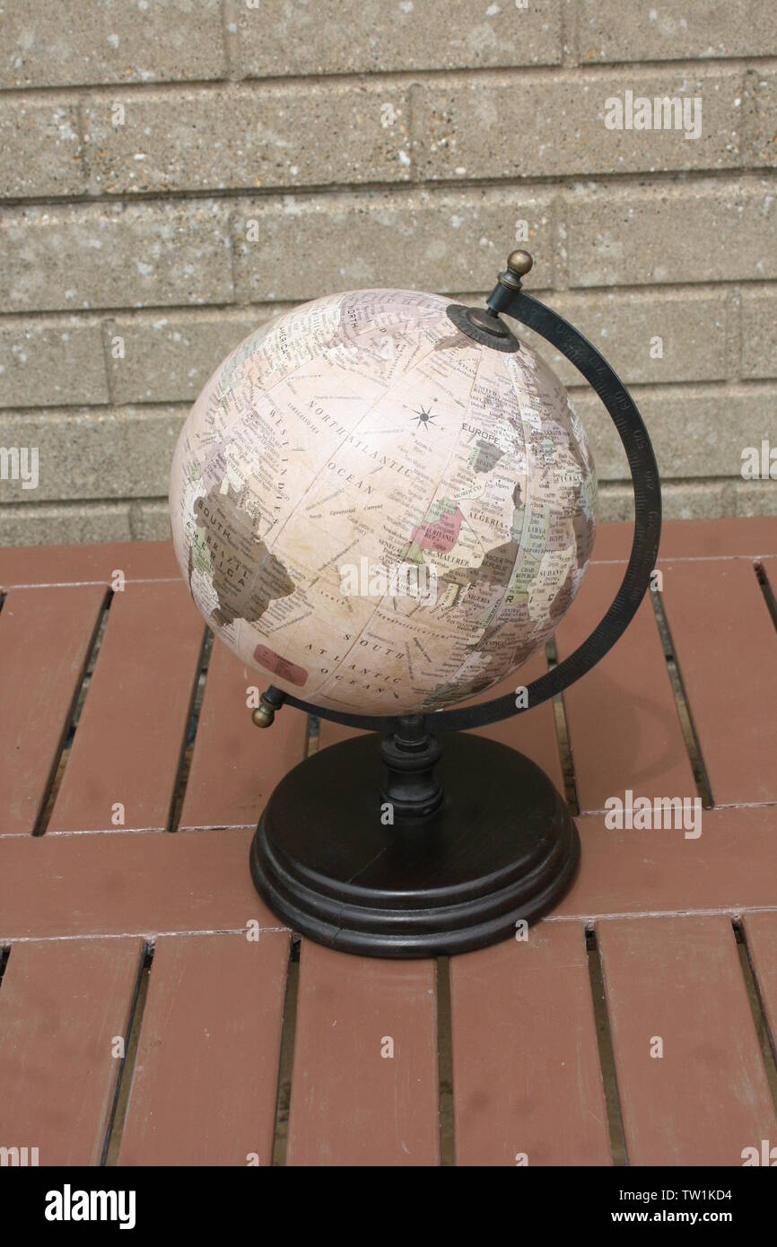 Small terrestrial globe Stock Photo - Alamy