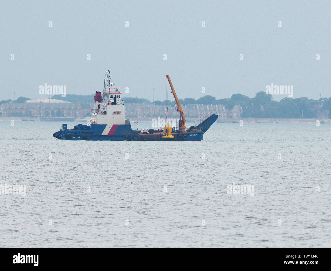 Sheerness, Kent, UK. 18th June, 2019. The buoy maintenance vessel ...