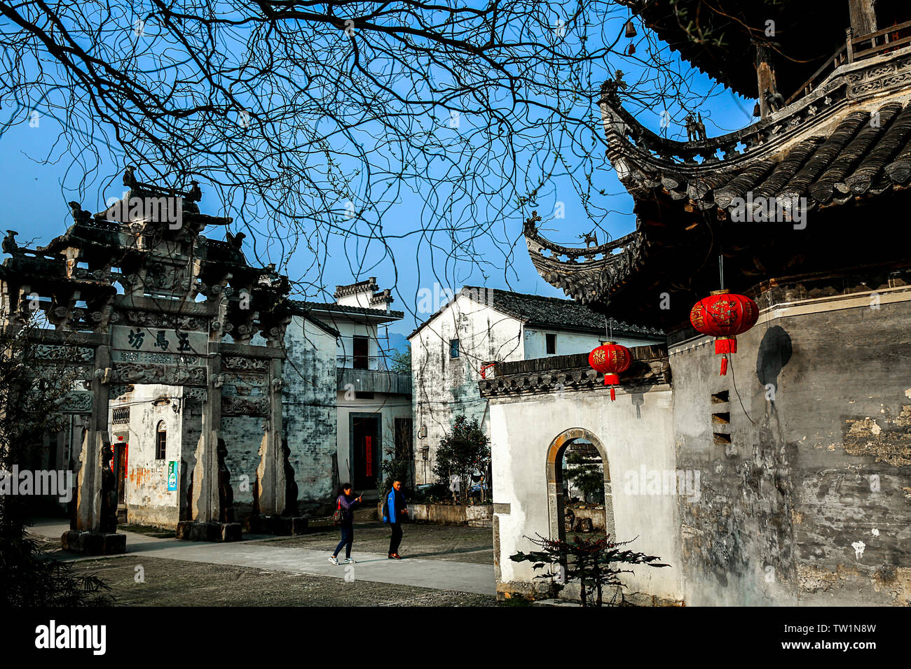 Photographed on March 10, 2019 in Xu Village, Shexian County, Anhui ...