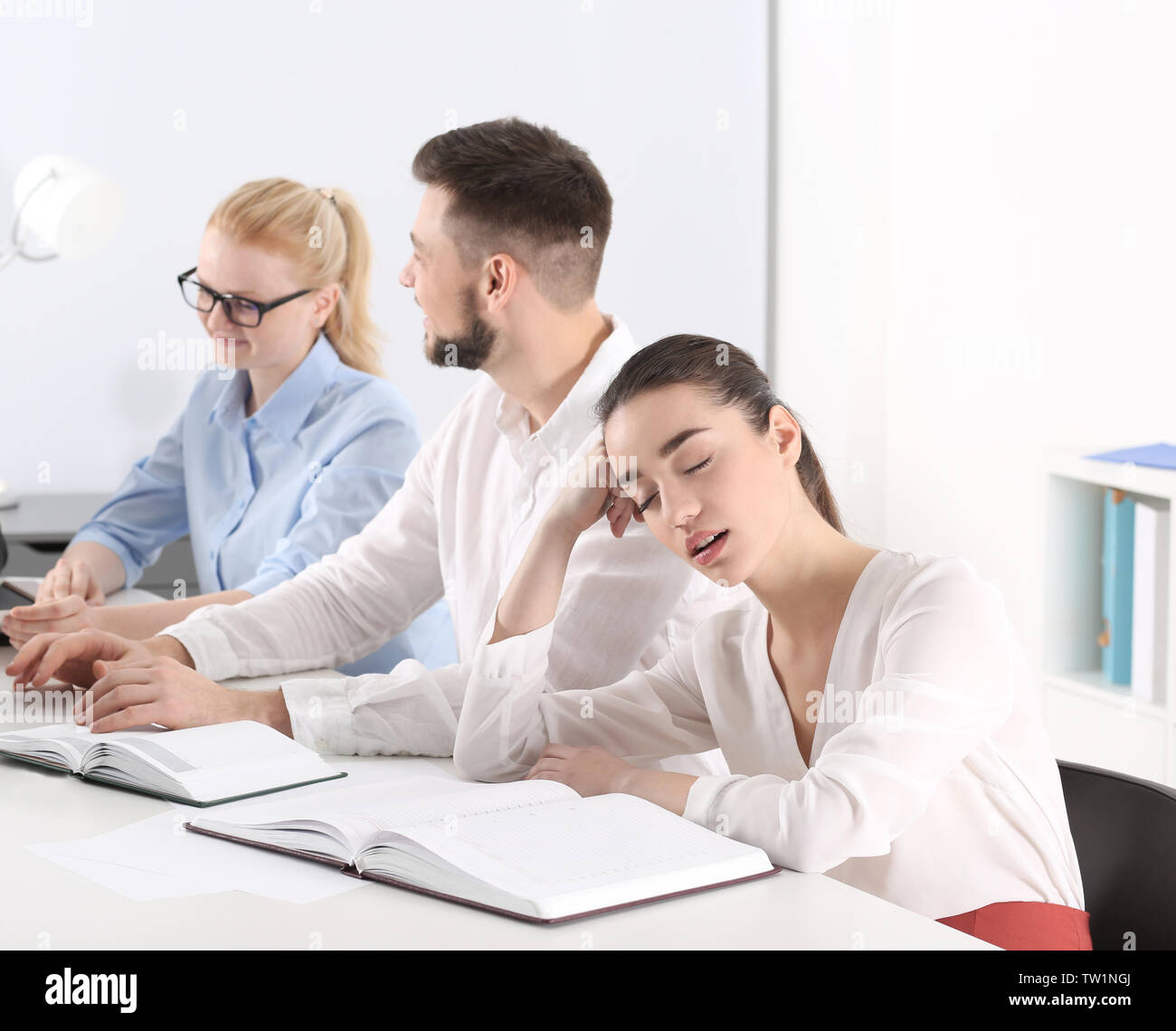 Business People Sleeping In Conference High Resolution Stock ...