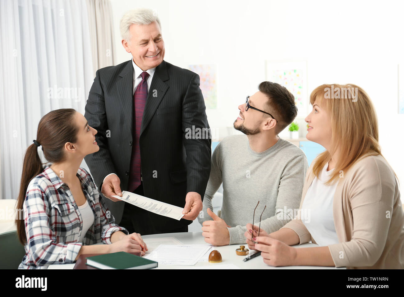 Family with the notary public hi-res stock photography and images - Alamy