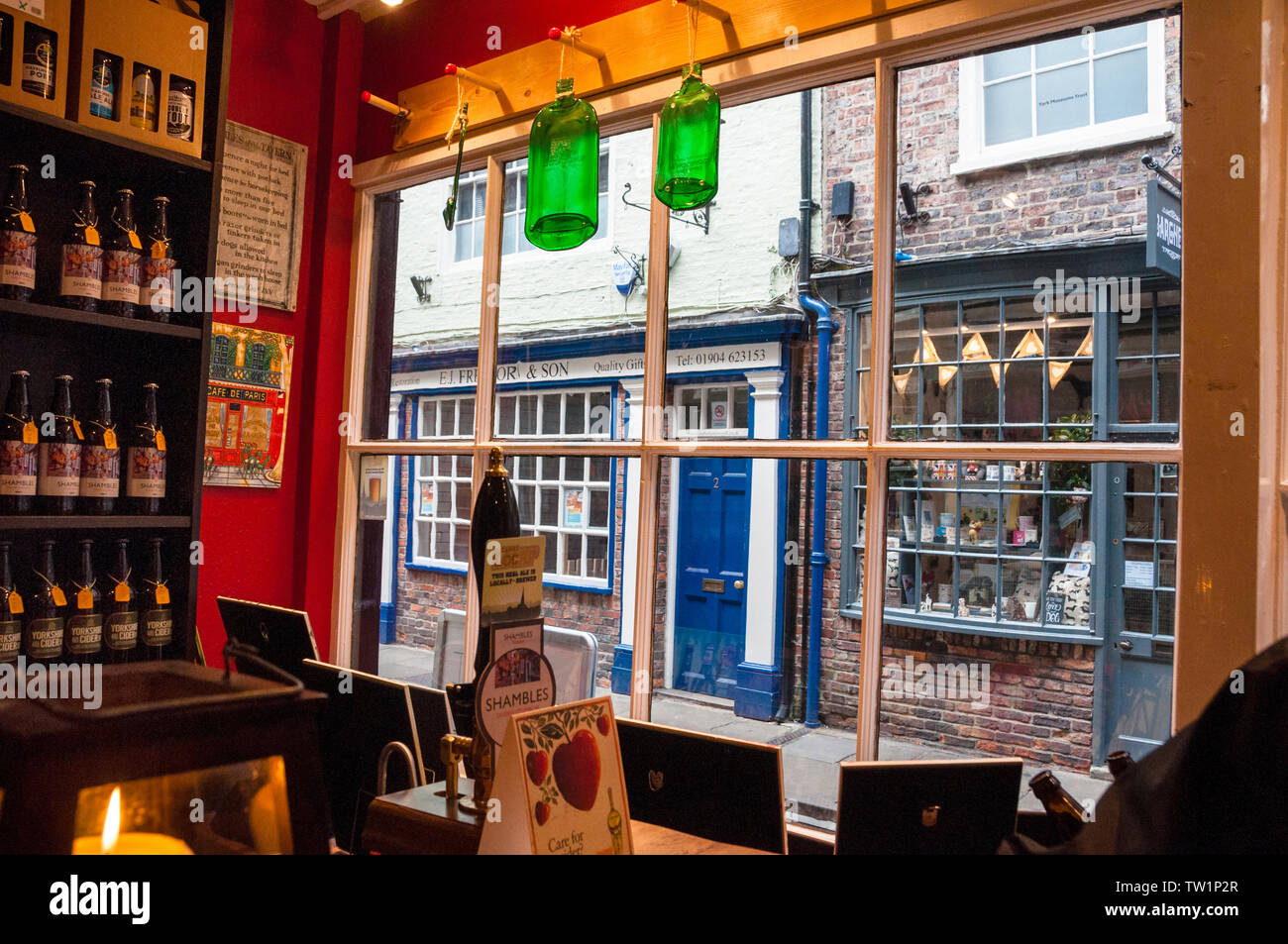 Early English storefronts in The Shambles in York, England Stock Photo ...