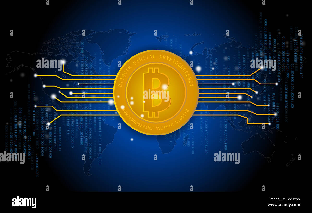 Cryptodigital currency concept diagram Stock Photo - Alamy