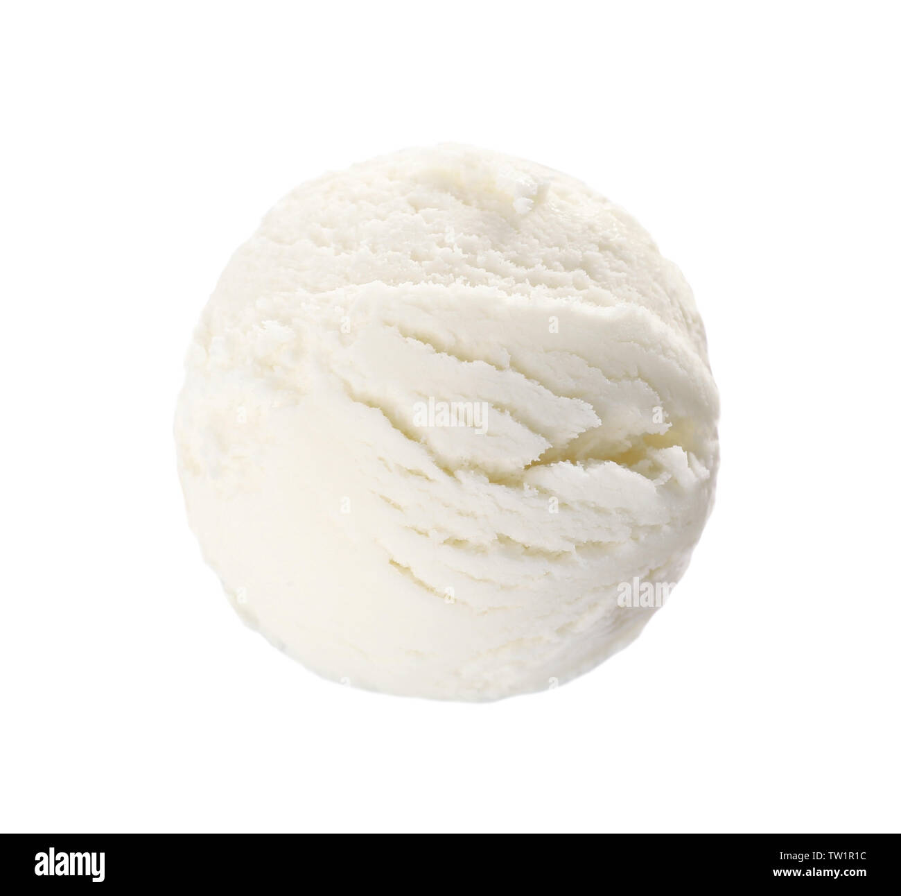 Ice-cream ball, isolated on white Stock Photo - Alamy