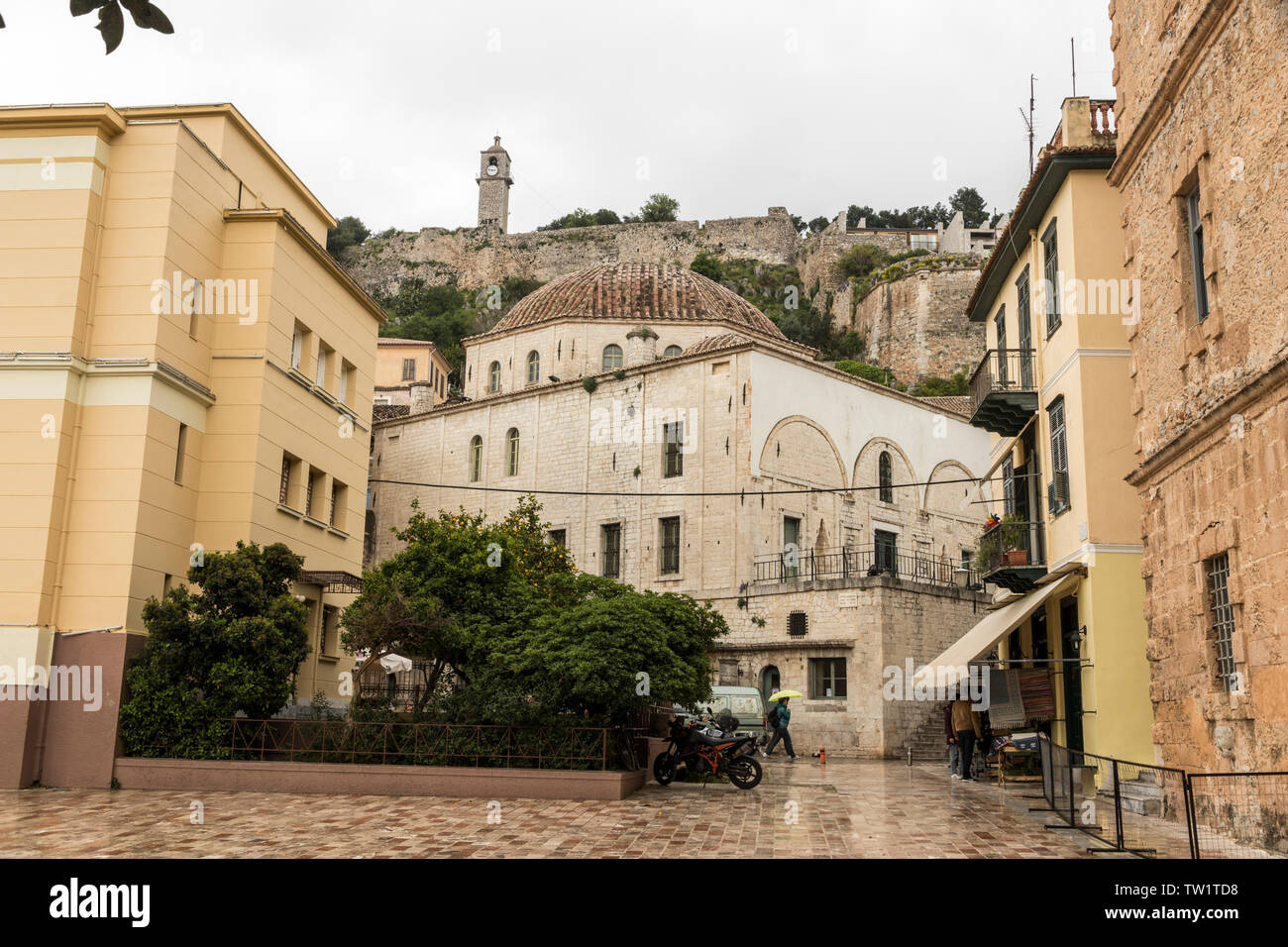 Nafplio, Greece. The Parliament Building, a mosque of the late Ottoman ...