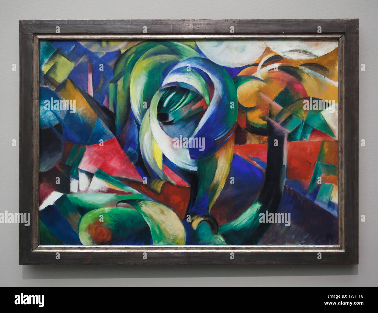 Painting 'Mandrill' by German expressionist painter Franz Marc (1913 ...