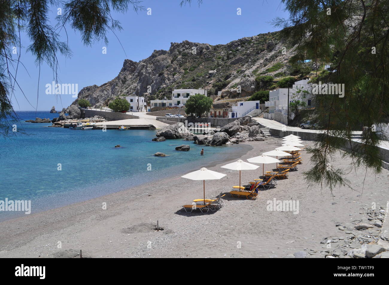 Picturesque village on the small island of Karpathos in the aegean sea ...