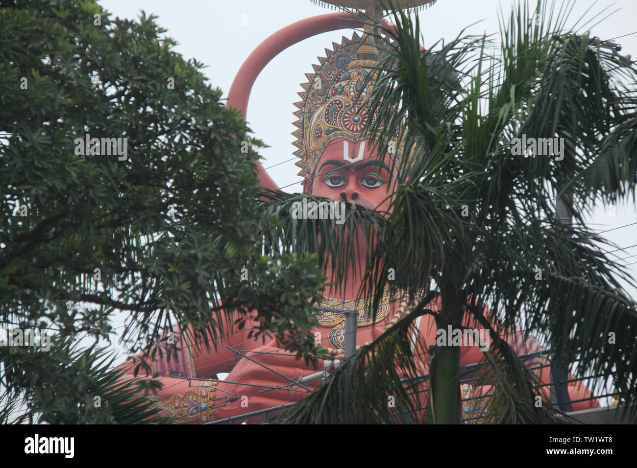 Low angle view of a statue of Lord Hanuman, New Delhi, India Stock ...