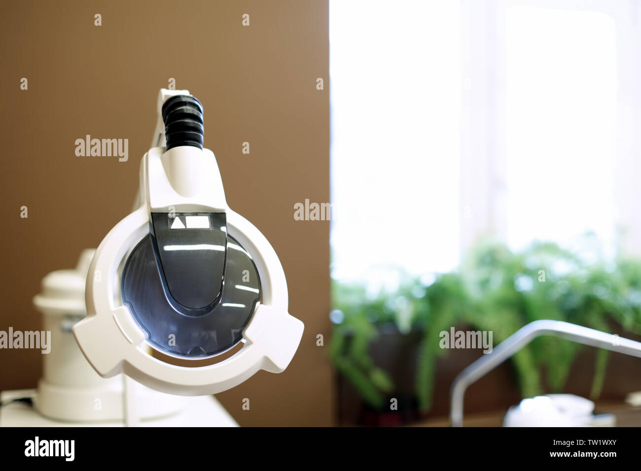 Modern lamp in spa salon Stock Photo - Alamy