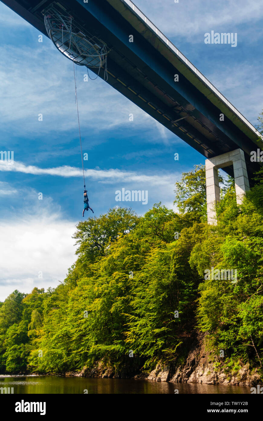 Bungee Jumping in Scotland Stock Photo - Alamy