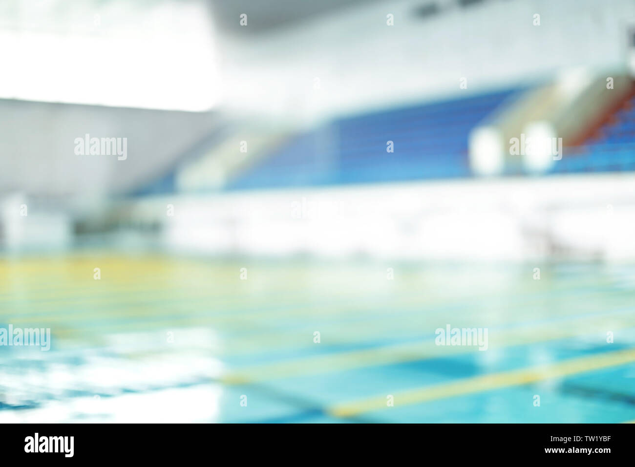 Blurred view of swimming pool Stock Photo - Alamy