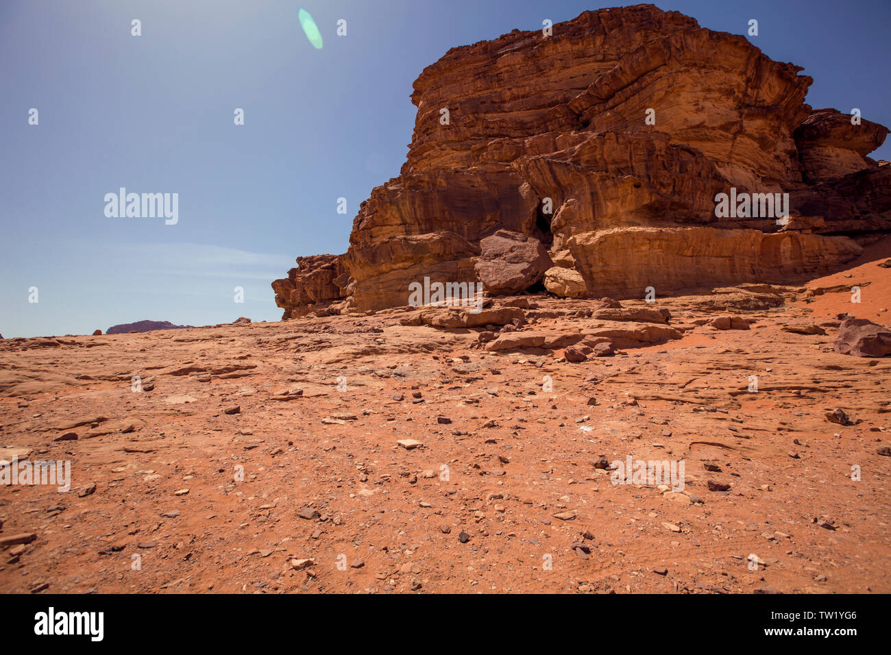 Jordan Wadi Ram Yadan geology, Middle East, Jordan, panorama, Yadan ...