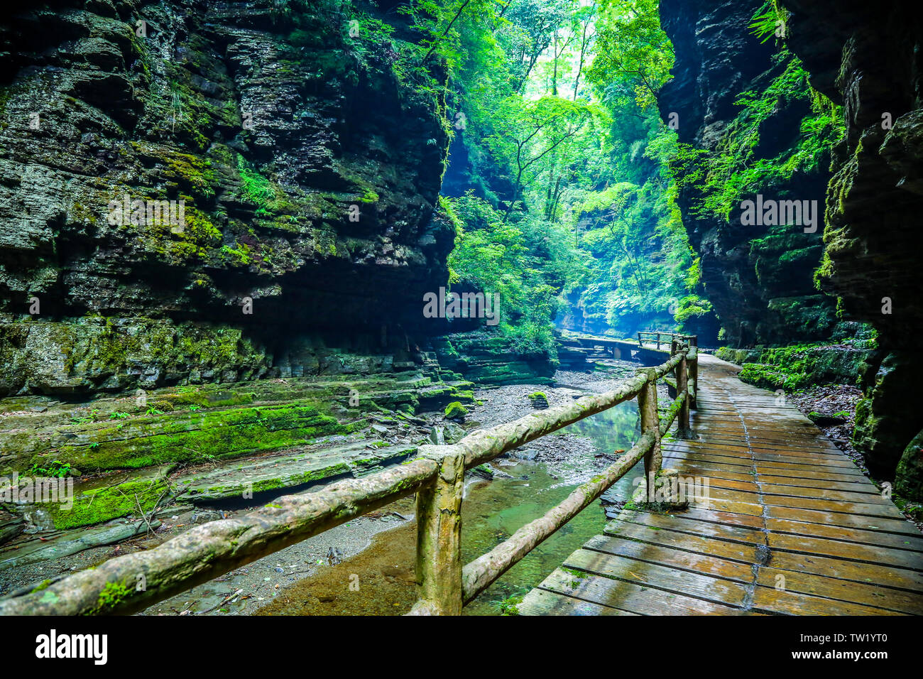 Crooked canyon path Stock Photo - Alamy