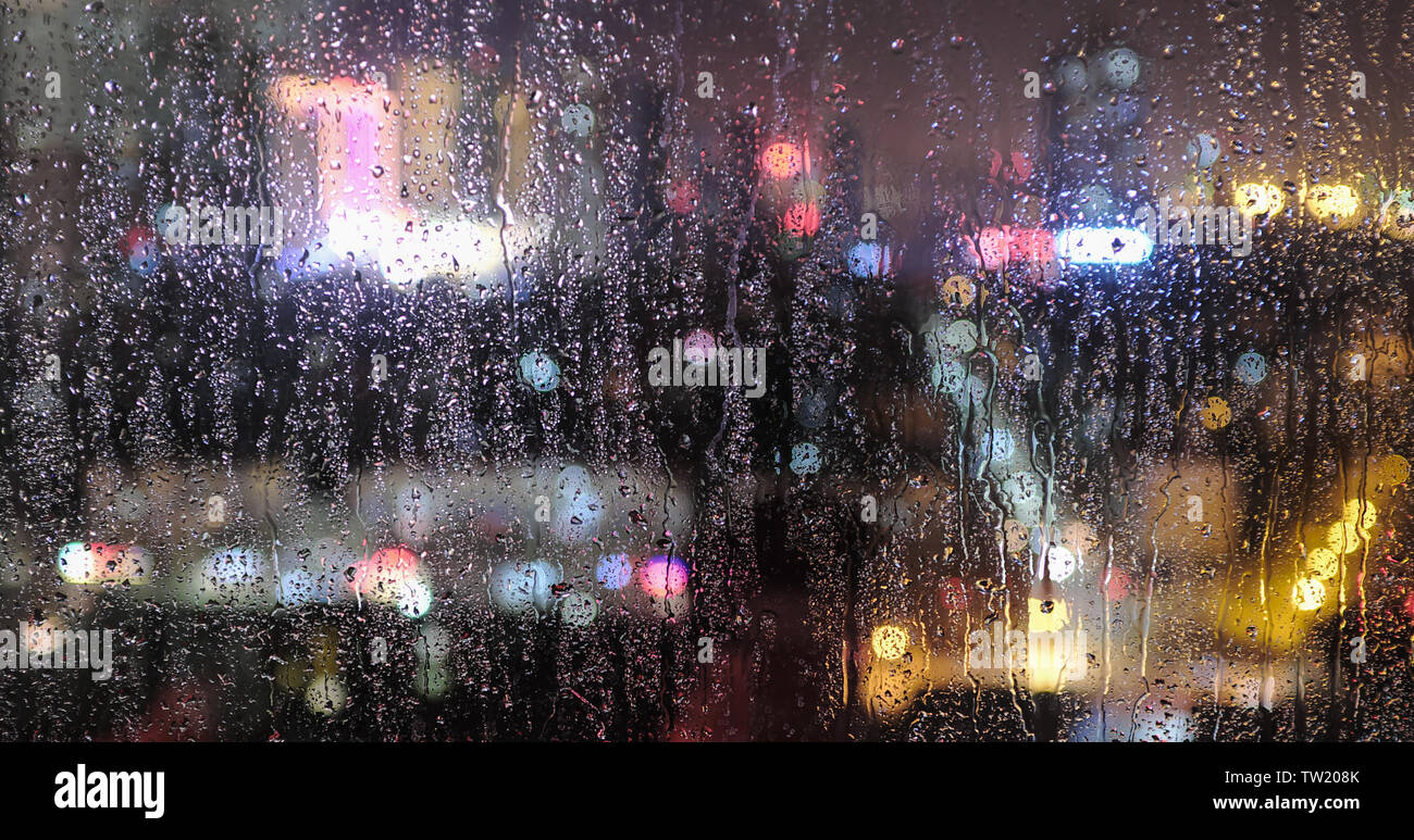 Rainy night lights, can be used as background diagrams Stock Photo - Alamy