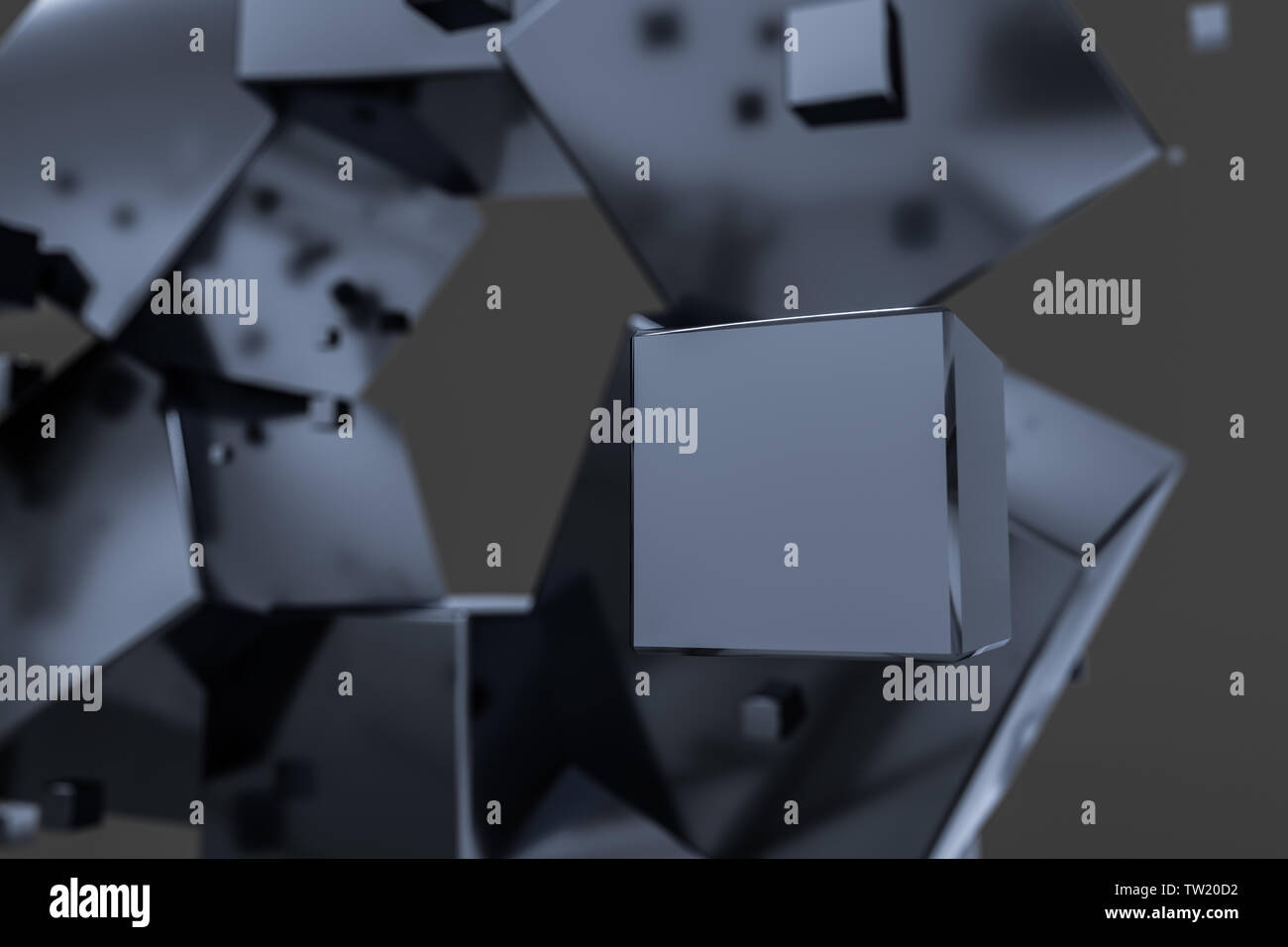 Three-dimensional rendering, technology sense square background Stock ...