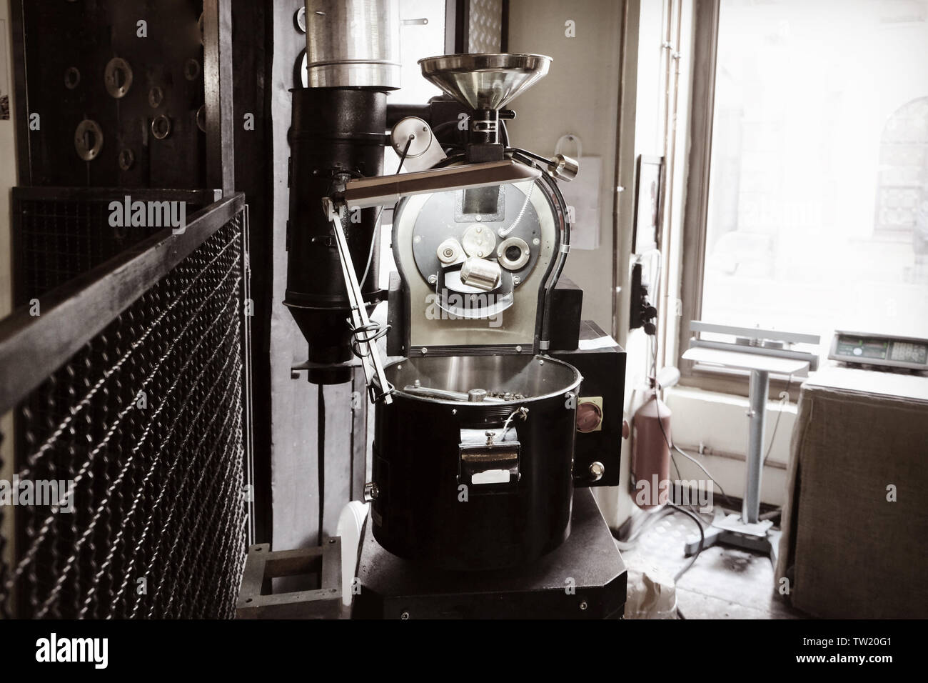 Modern coffee roaster in hi-res stock photography and images - Alamy