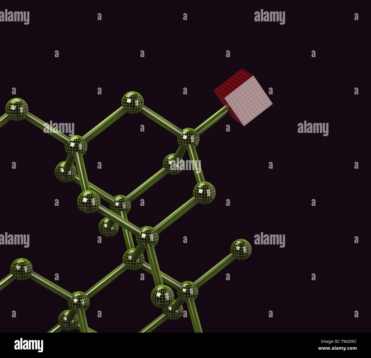 anomaly mutation in structure of molecule. 3d rendering Stock Photo - Alamy