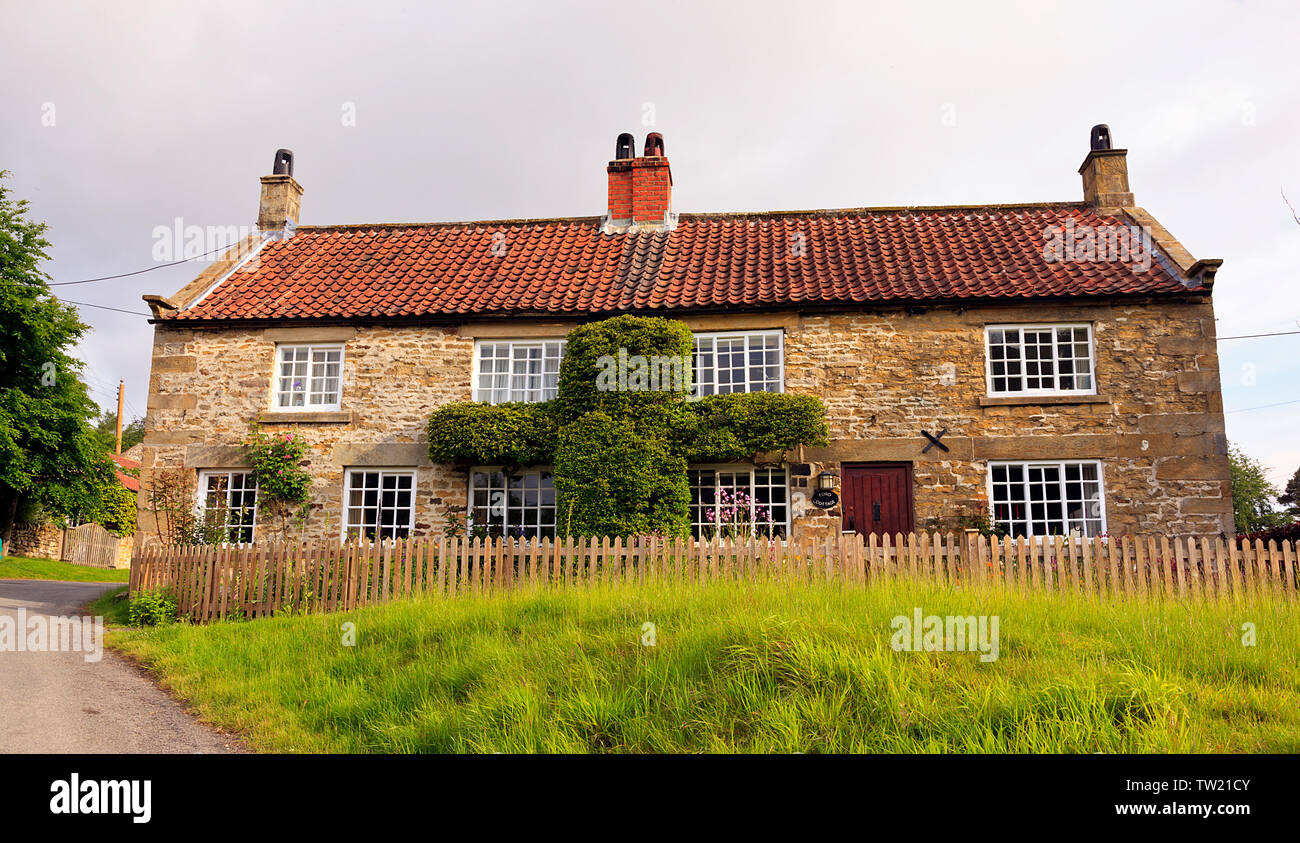 York Stone Cottage in Hutton-le-Hole village on the edge of North York ...