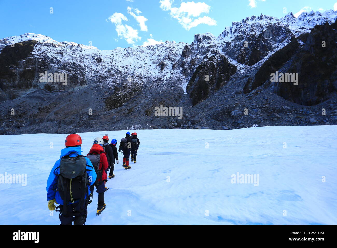 Ice climbing glacier walk Stock Photo - Alamy