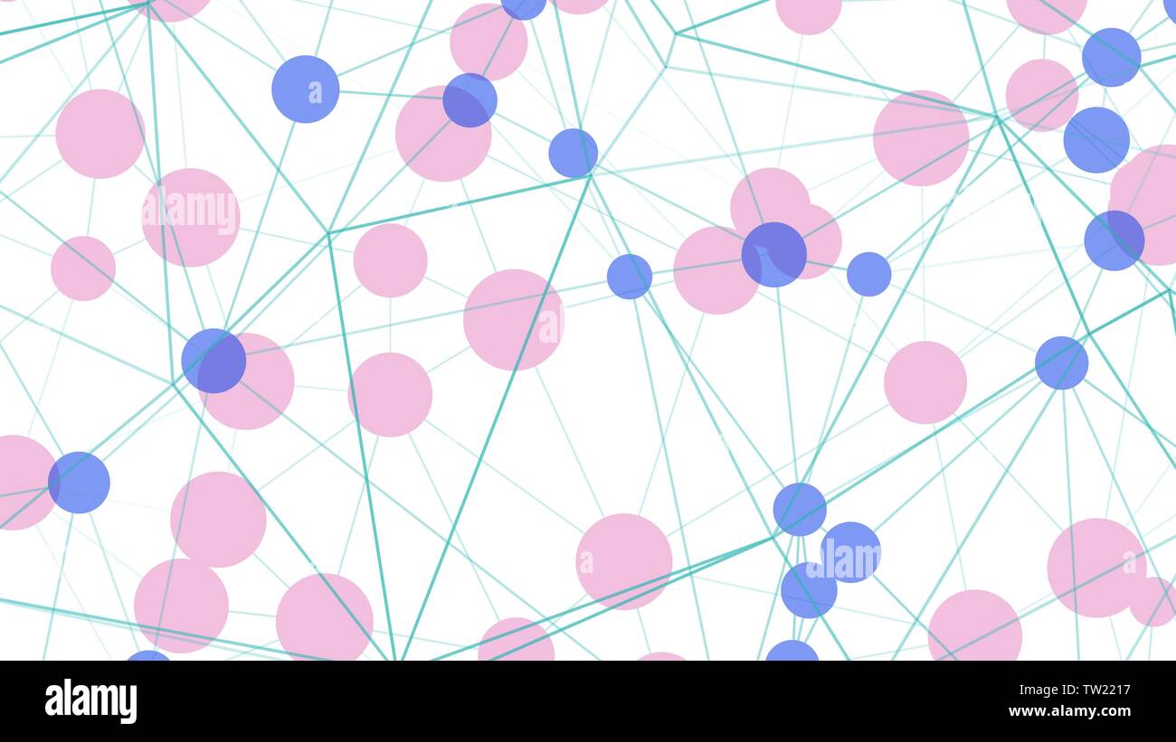 Neural network algorithm concept, triangles background round shapes chaos Stock Vector Image ...