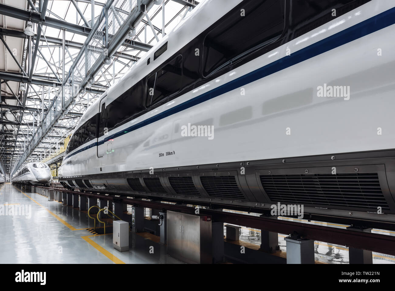 High-speed rail luxury train Stock Photo - Alamy