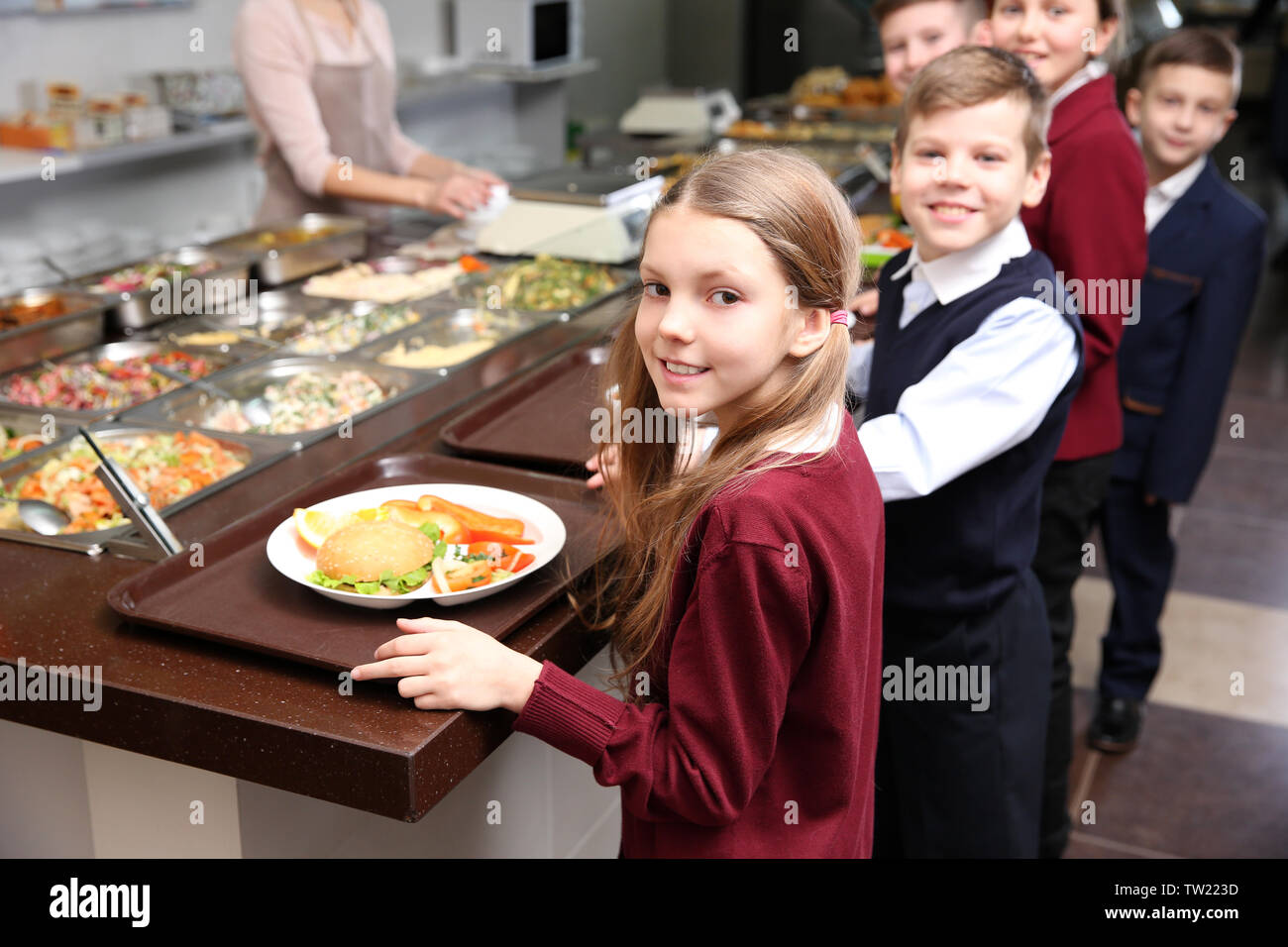 Canteen school counter hi-res stock photography and images - Alamy