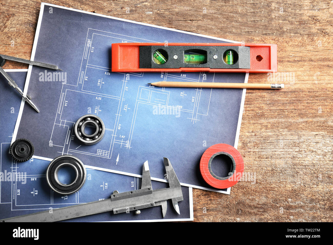 Different engineering drawings tools hi-res stock photography and ...