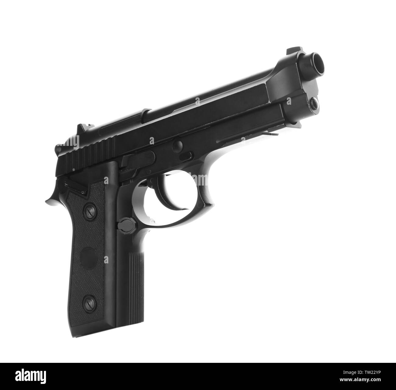 Gun on white background Stock Photo - Alamy