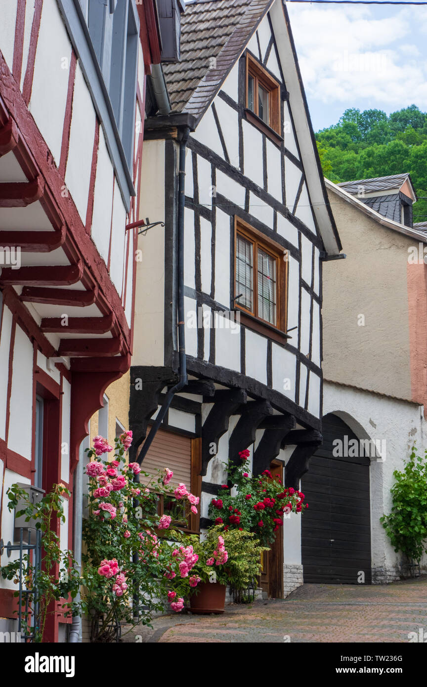 Linz on the Rhine old town scene Stock Photo - Alamy