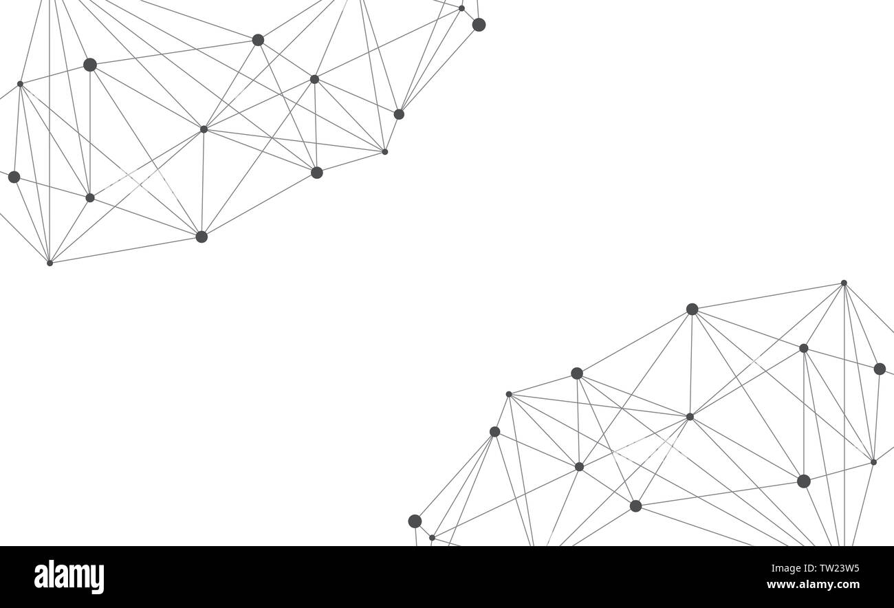 Interconnected dot wire material with a sense of technology. Big data ...