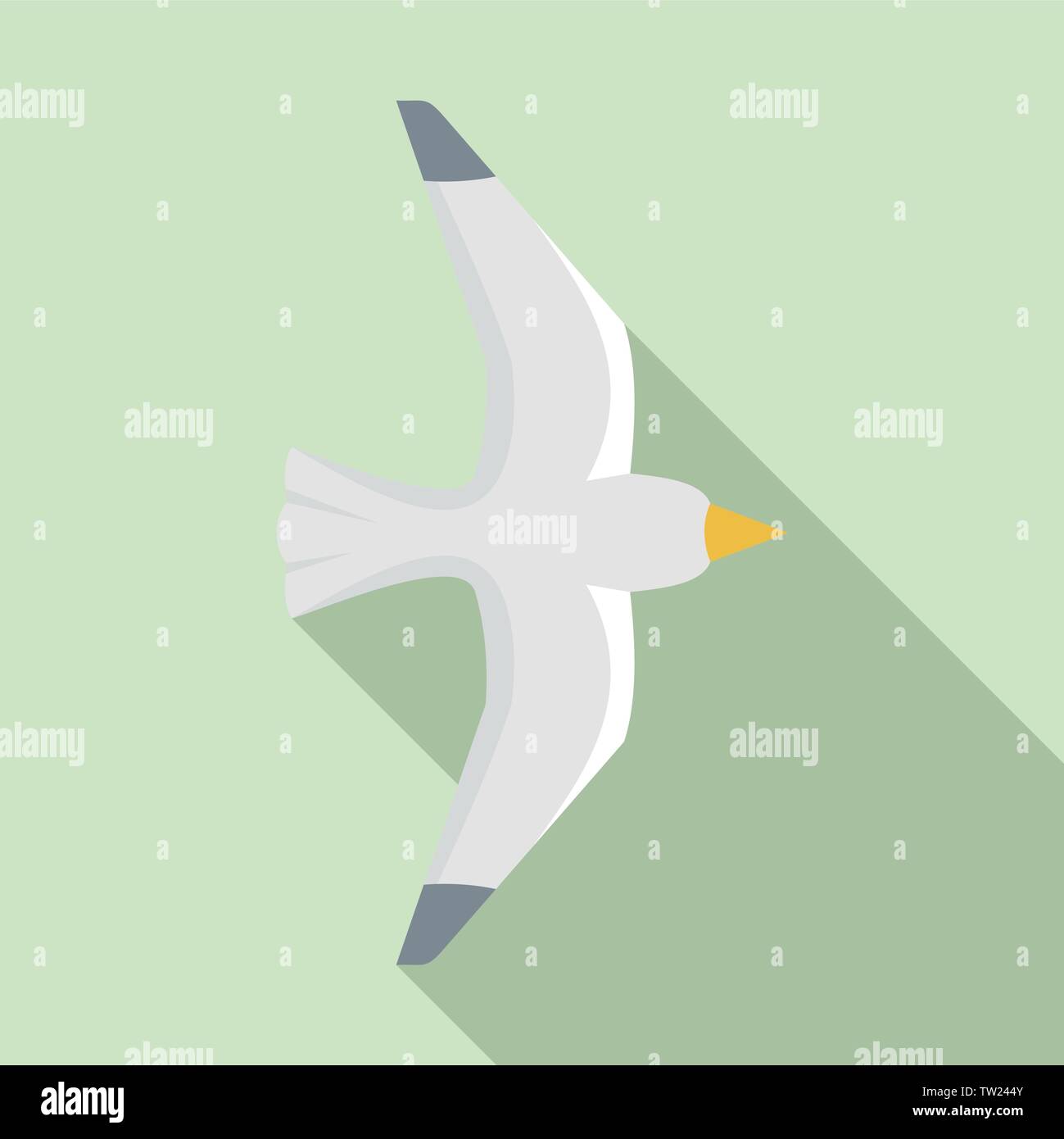 Seagull icon. Flat illustration of seagull vector icon for web design ...
