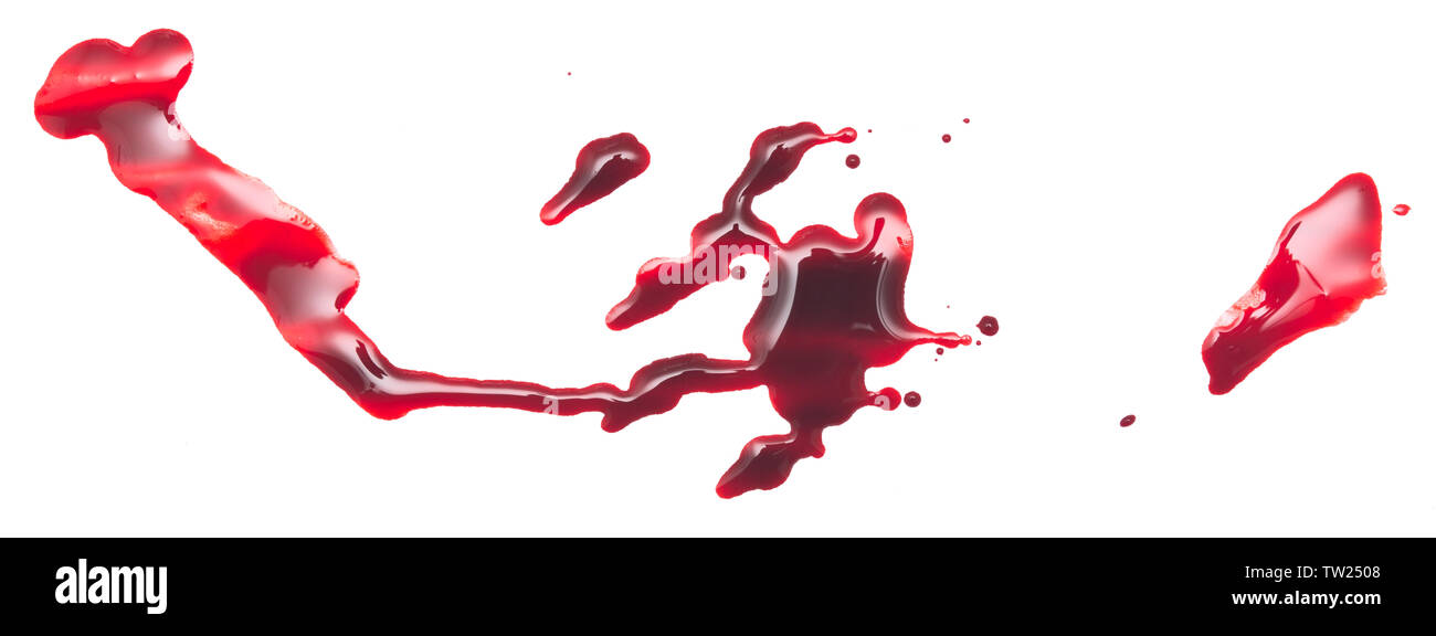 Blood isolated on white background Stock Photo - Alamy