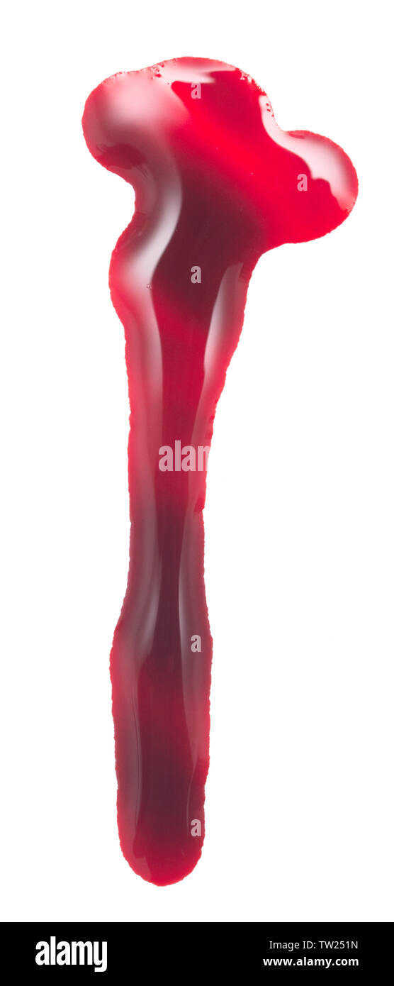 Blood isolated on white background Stock Photo - Alamy