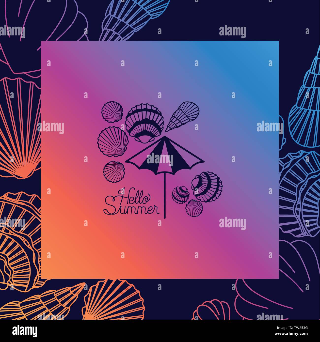 Inside beach umbrella Stock Vector Images - Alamy
