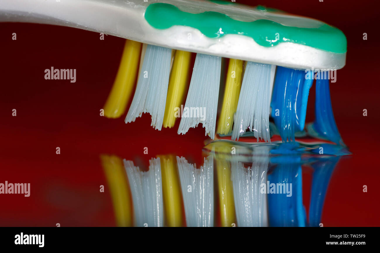 Toothbrush bristles coloured hi-res stock photography and images - Alamy