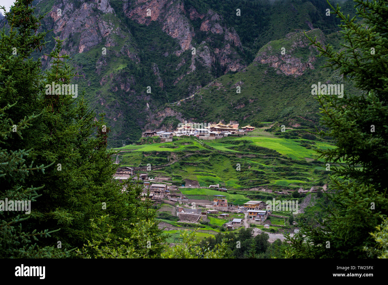 Scenery of Zagana, Gannan Stock Photo - Alamy